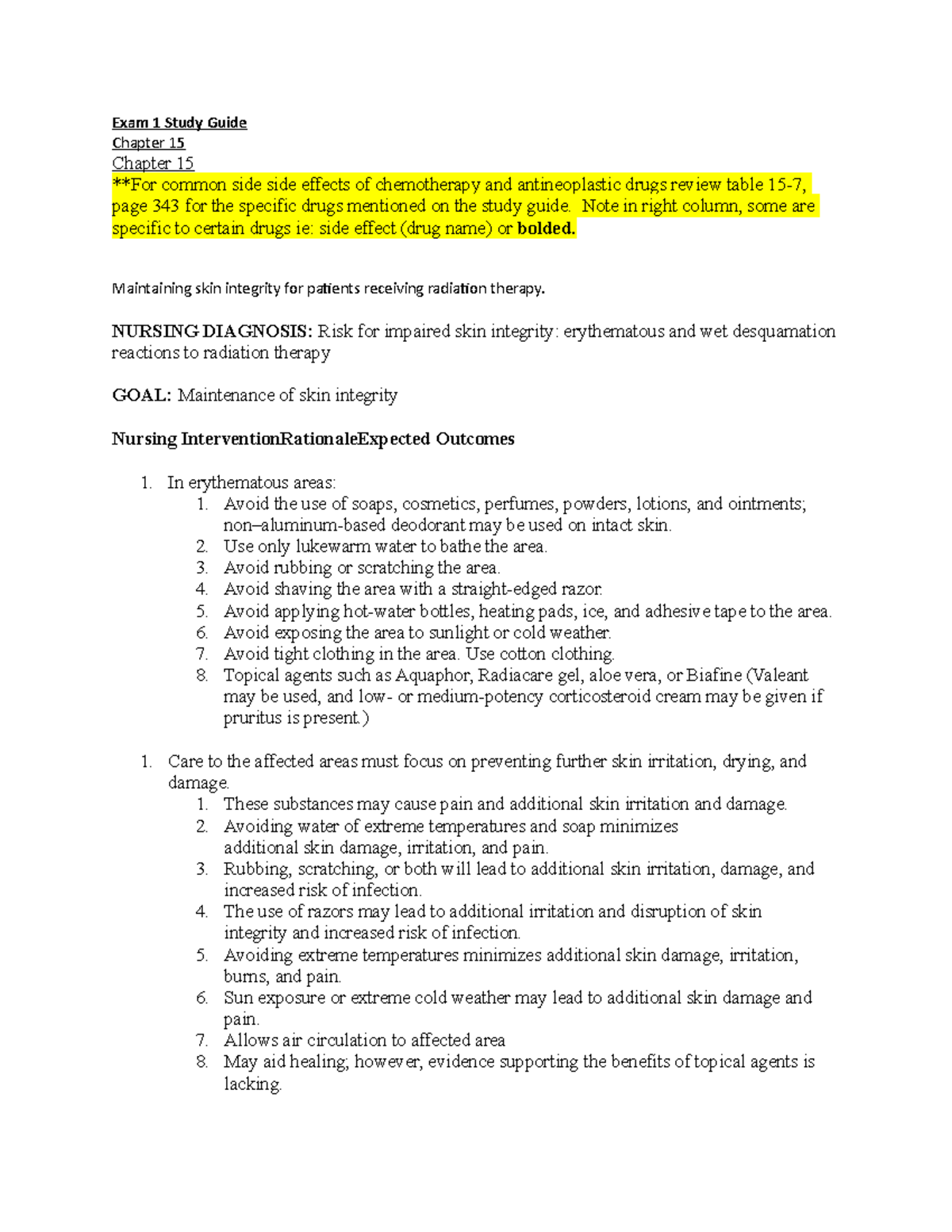 Evolving study guide - Exam 1 Study Guide Chapter 15 Chapter 15 **For ...