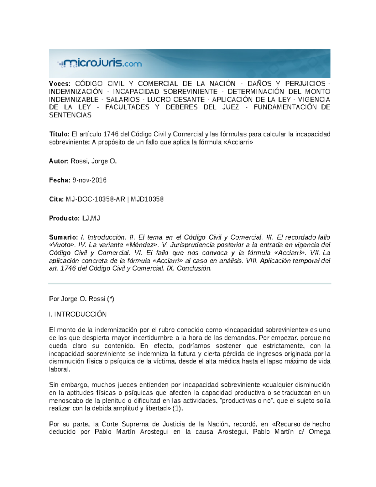 Rossi - Nota a fallo Ruiz Diaz c Kreymeyer - Cam MDP 2016 - Voces ...
