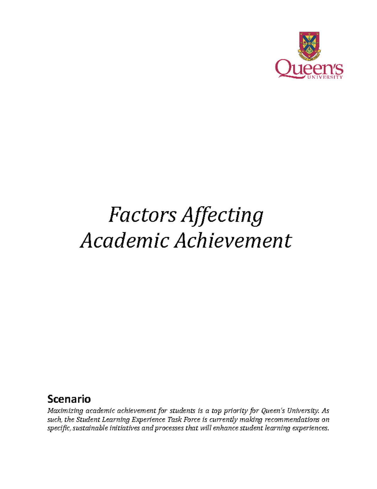 Critical Thinking Workshop Student Package - Factors Affecting Academic ...