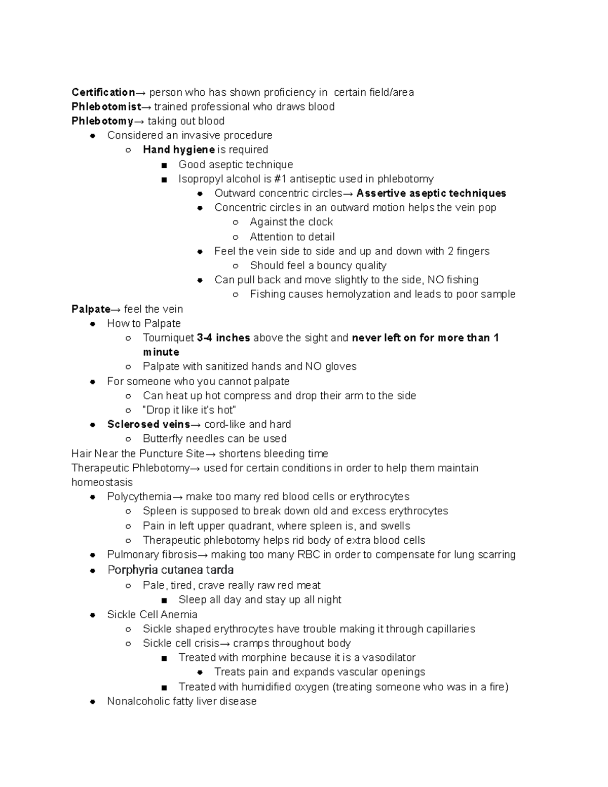 Phlebotomy and Anatomy Notes: Techniques - Certification→ person who ...