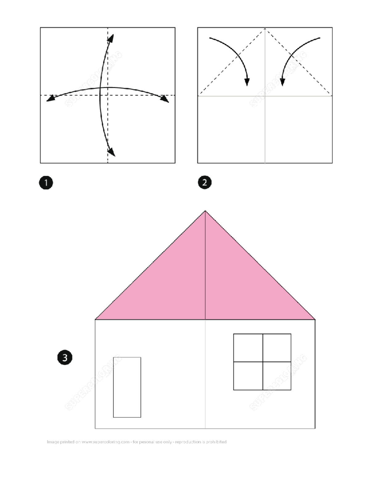 Origami House Instructions Free Printable Papercraft Templates ...