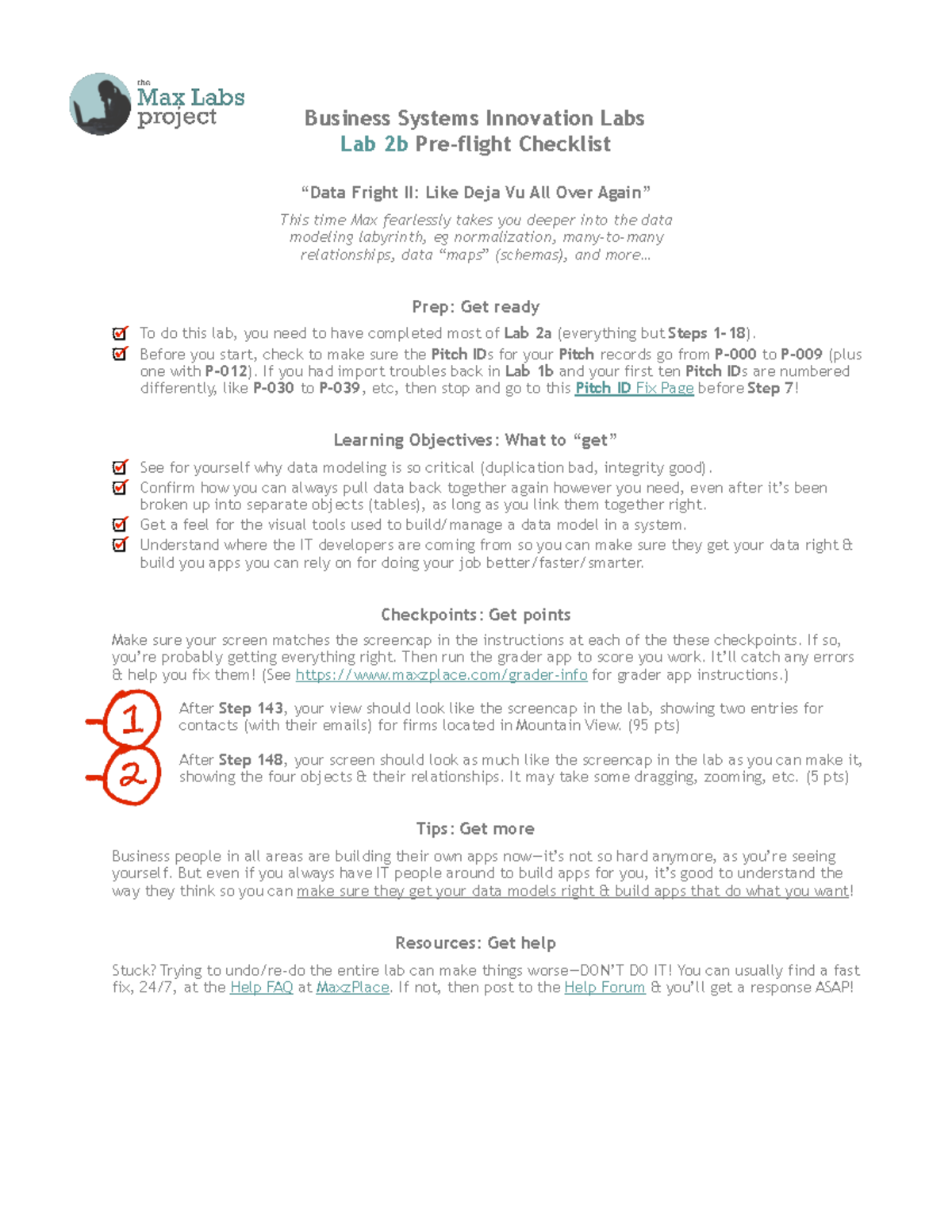 Lab 2b Packet - Business Systems Innovation Labs Lab 2b Pre-flight ...