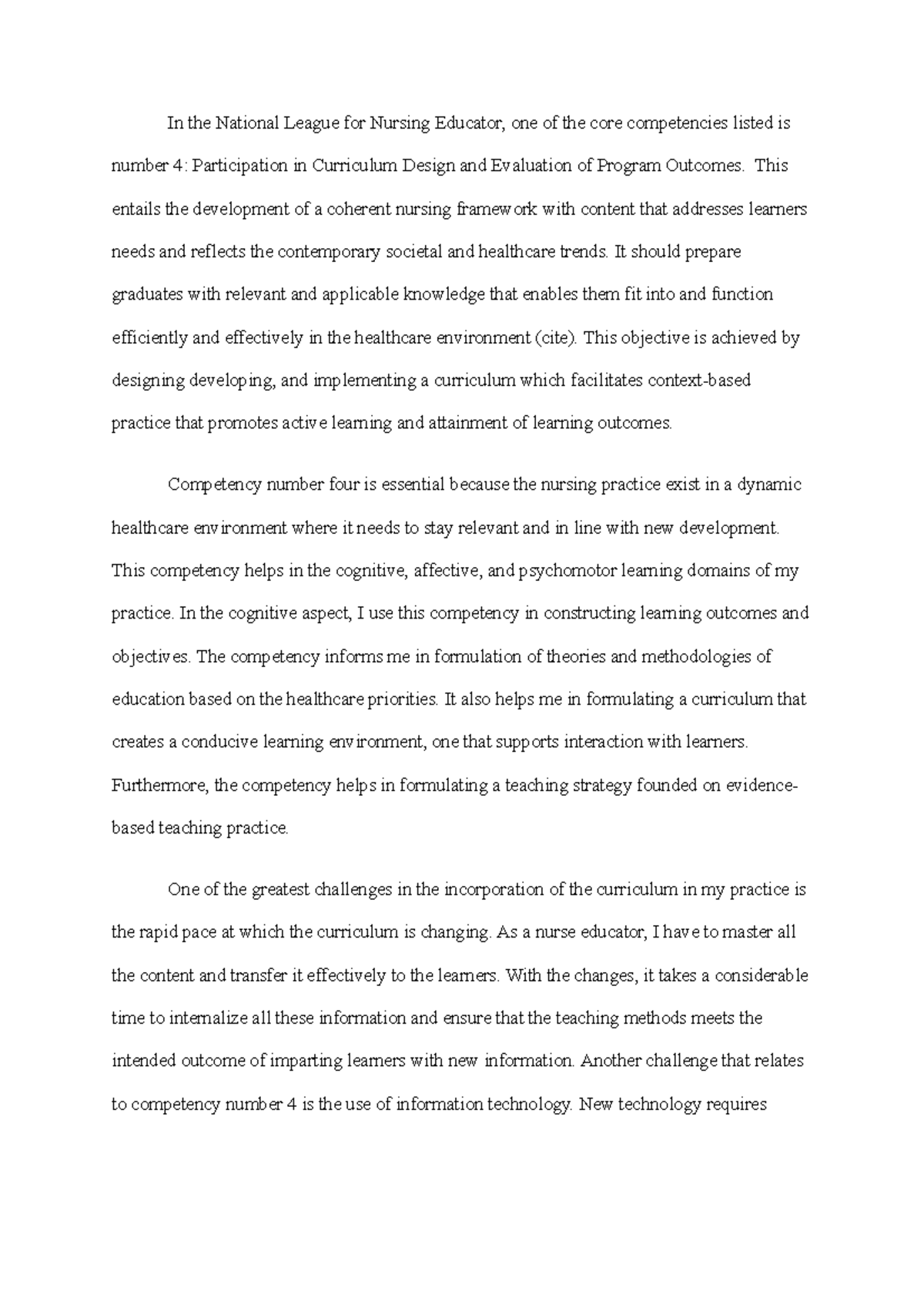 NLN Educators Core Competencies - In the National League for Nursing ...