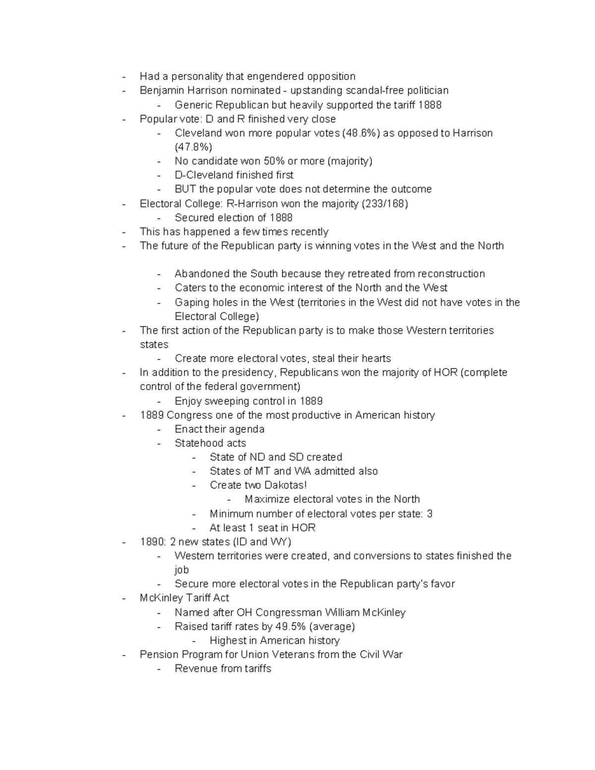 Hist Lec 5 - notes - Had a personality that engendered opposition ...