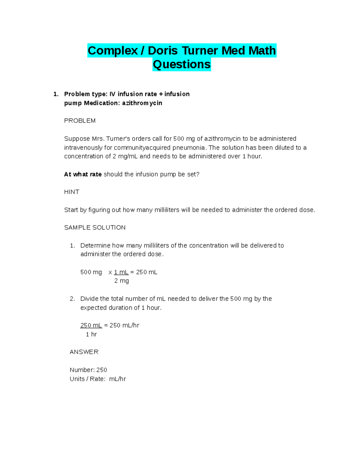 Complex Math Complex Doris Turner Med Math Questions 1 Problem complex-math-complex-doris-turner-med-math-questions-1-problem