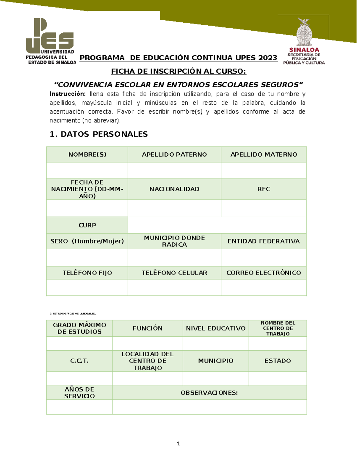 CCEE Form inscrip 2024 - Por favor - PROGRAMA DE EDUCACIÓN CONTINUA ...