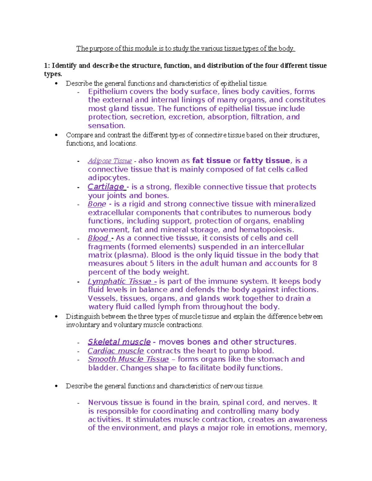 Module 3 reading Guide - The purpose of this module is to study the ...