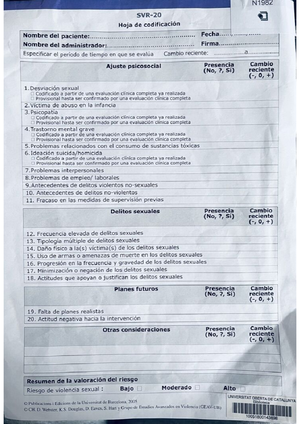 SVR-20 - Herramienta Valoracion Riesgo - 1009 CRIMINAL JUSTICE AND BEHAVIOR, Vol. 38 No. 10 ...