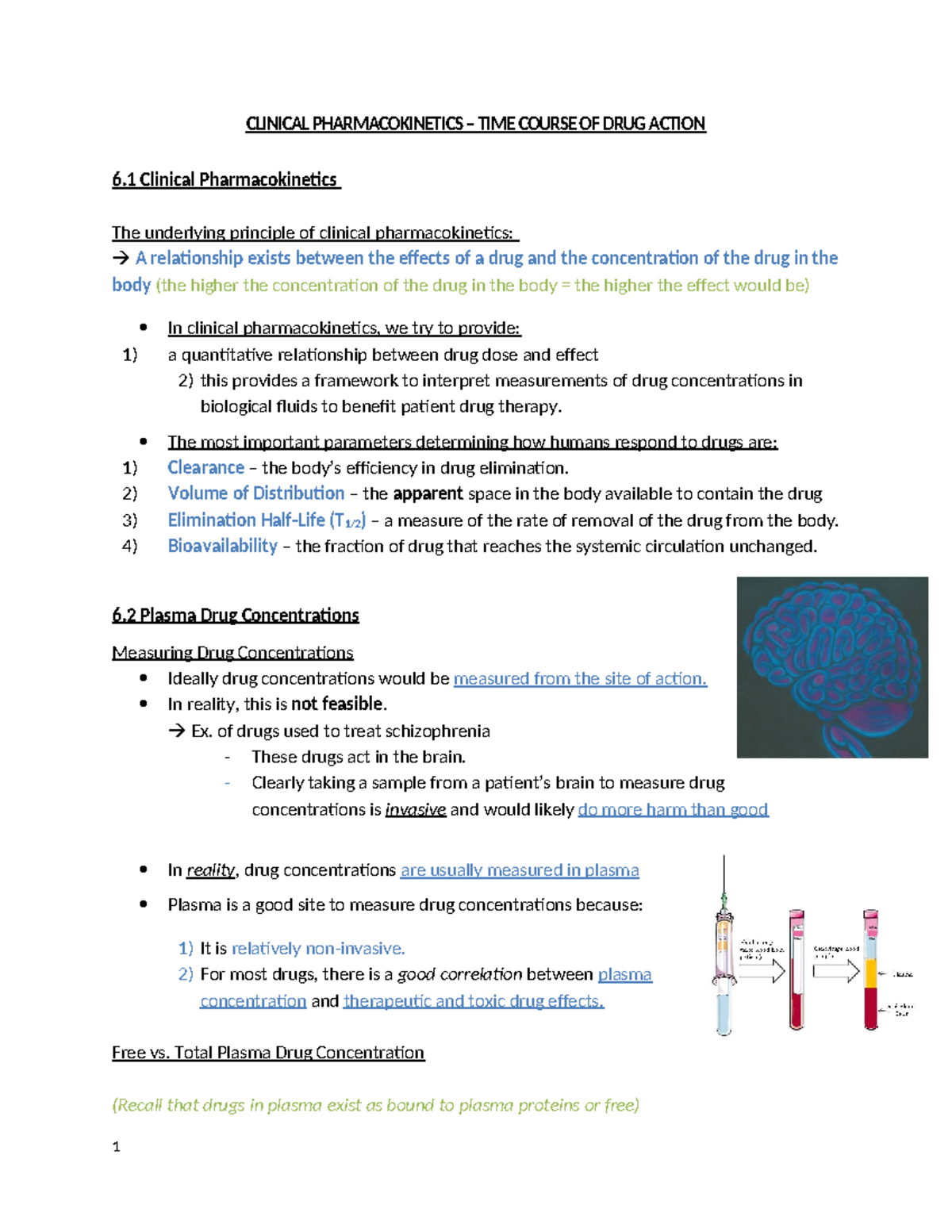 Module 6 Clinical Pharmacokinetics - CLINICAL PHARMACOKINETICS – TIME ...