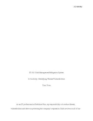 IT 313 Module Six Activity - IT 313 Module Six Activity Southern New ...