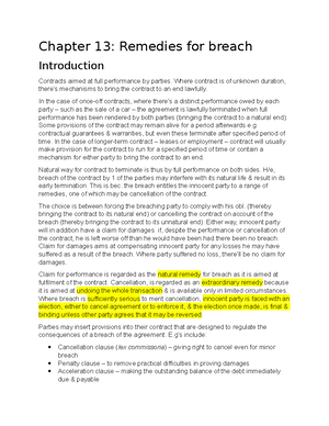 Chapter 11 - Complete - Summary Law of Contract 202 [4] - Chapter 11: Interpretation of ...