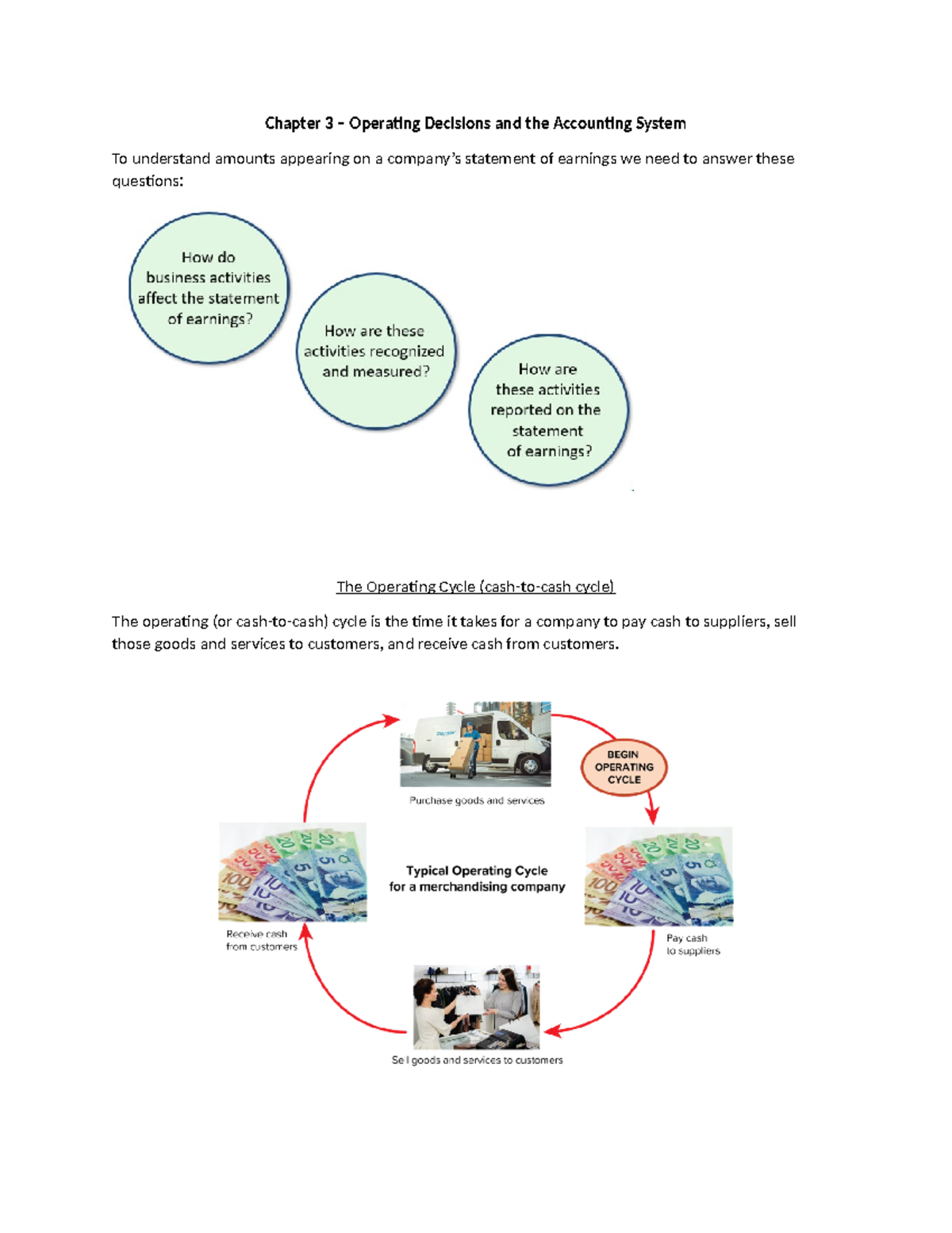 Chapter 3 – Operating Decisions and the Accounting System - Chapter 3 ...