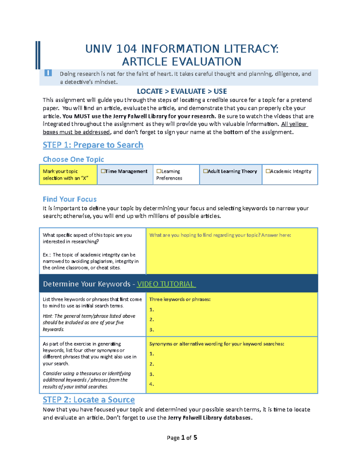 Article Evaluation Instructions and Template V3(1) copy - UNIV 104 ...