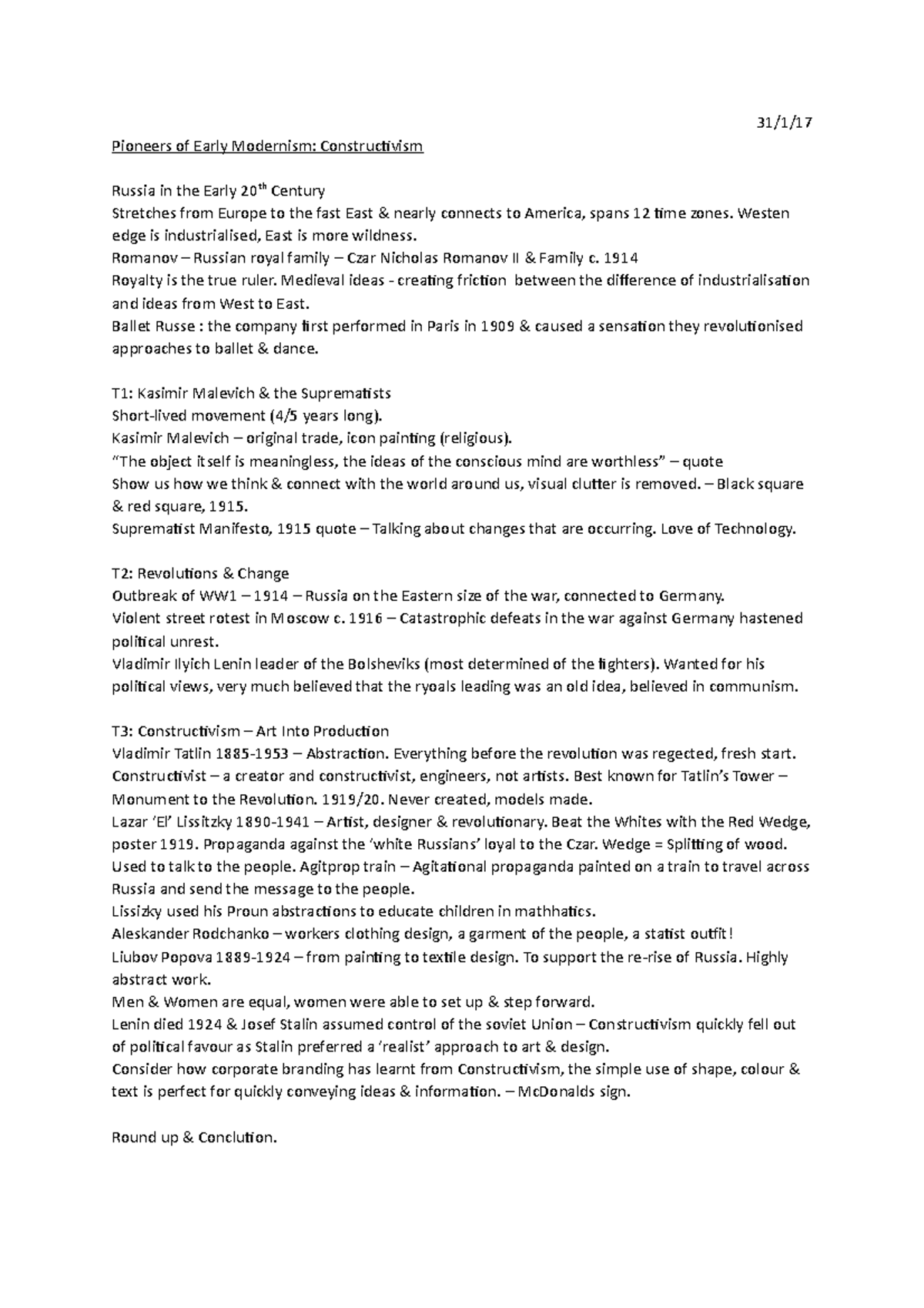 Contextual Constructivisum 31 01 17 - 31/1/17 Pioneers of Early ...