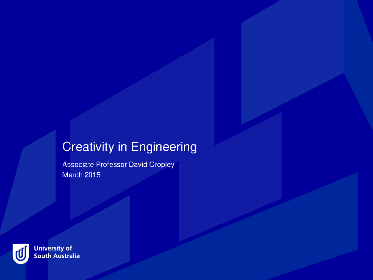 Lecture notes, lecture 6 - Being creative in design - Creativity in ...
