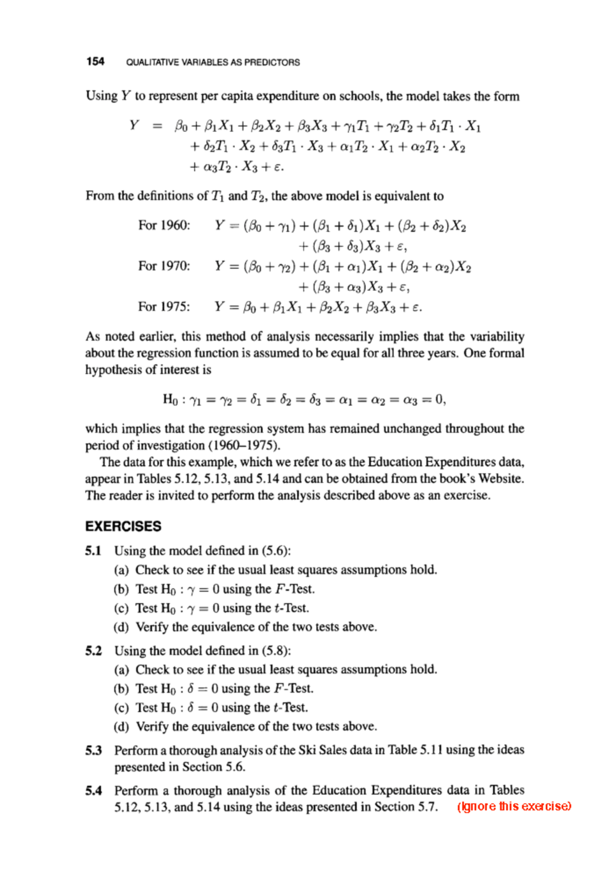 Practice Exercise for Chapter 5 - 154 QUALITATIVE VARIABLES AS ...