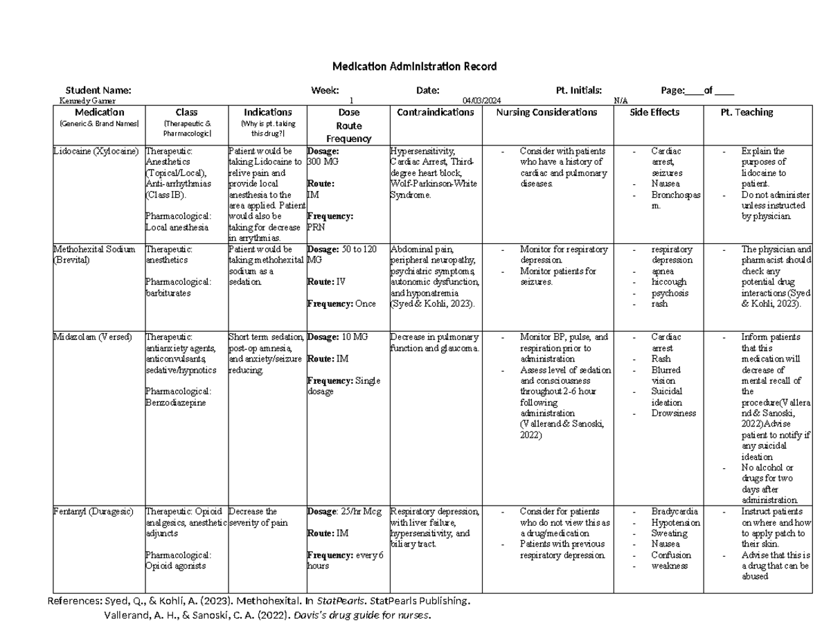 MAR Form word - Mar Word Form - Medication Administration Record ...