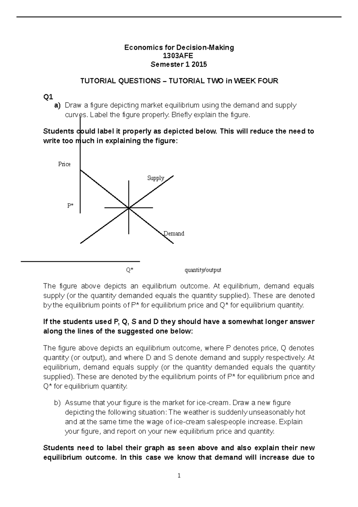 Economics for Decision-Making 1303AFE - Economics for Decision-Making ...