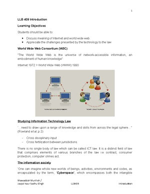 LLB409 Lecture 3 - Rough notes can be edited - LLB409 Lecture 3 ...