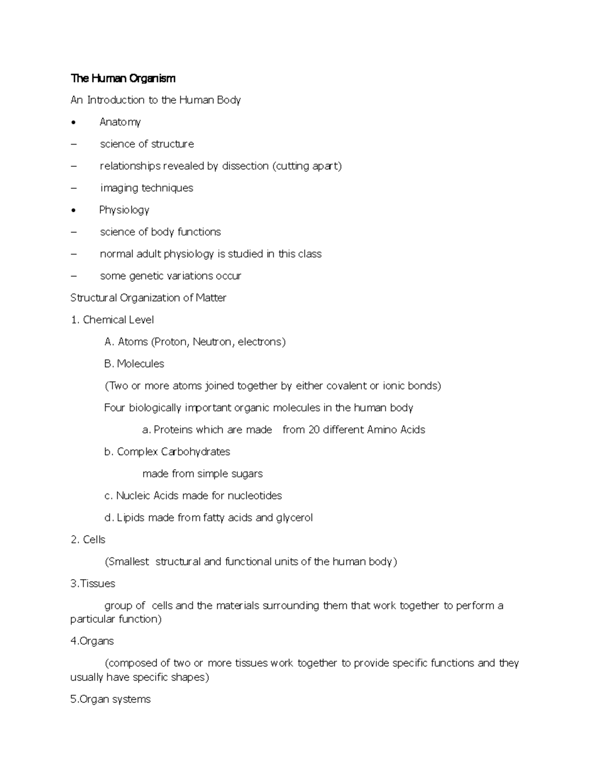 the human anatomy and physiology preliminaries lessons - The Human ...