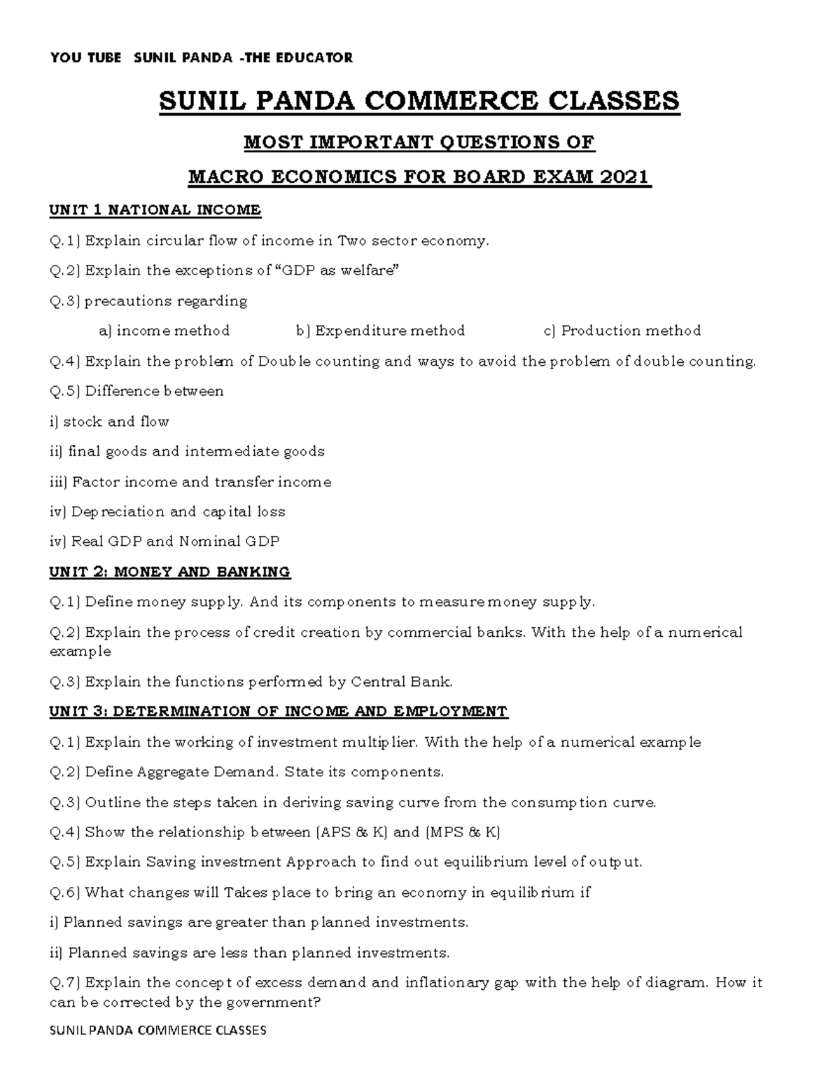 Macro IMP Question - oiuyfvb - YOU TUBE SUNIL PANDA -THE EDUCATOR SUNIL ...