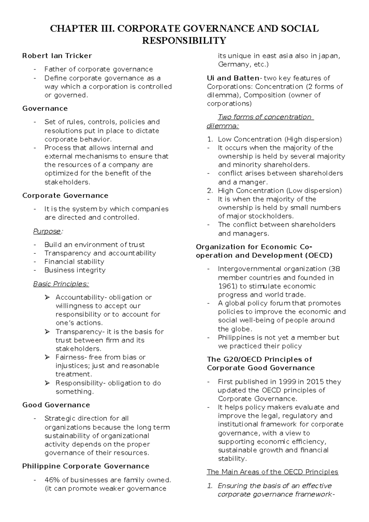 MID Chapter 3 GOOD GOV - Good governance - CHAPTER III. CORPORATE ...