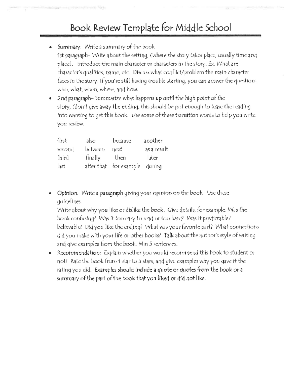 Book Summary Template 1 To 5 ENG 3070J Studocu