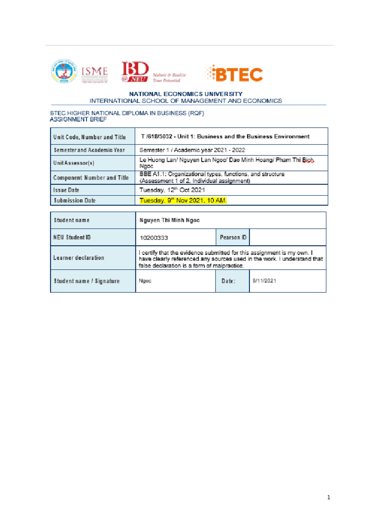 BBE A1 - BBE A1 - Contents I. - Studocu