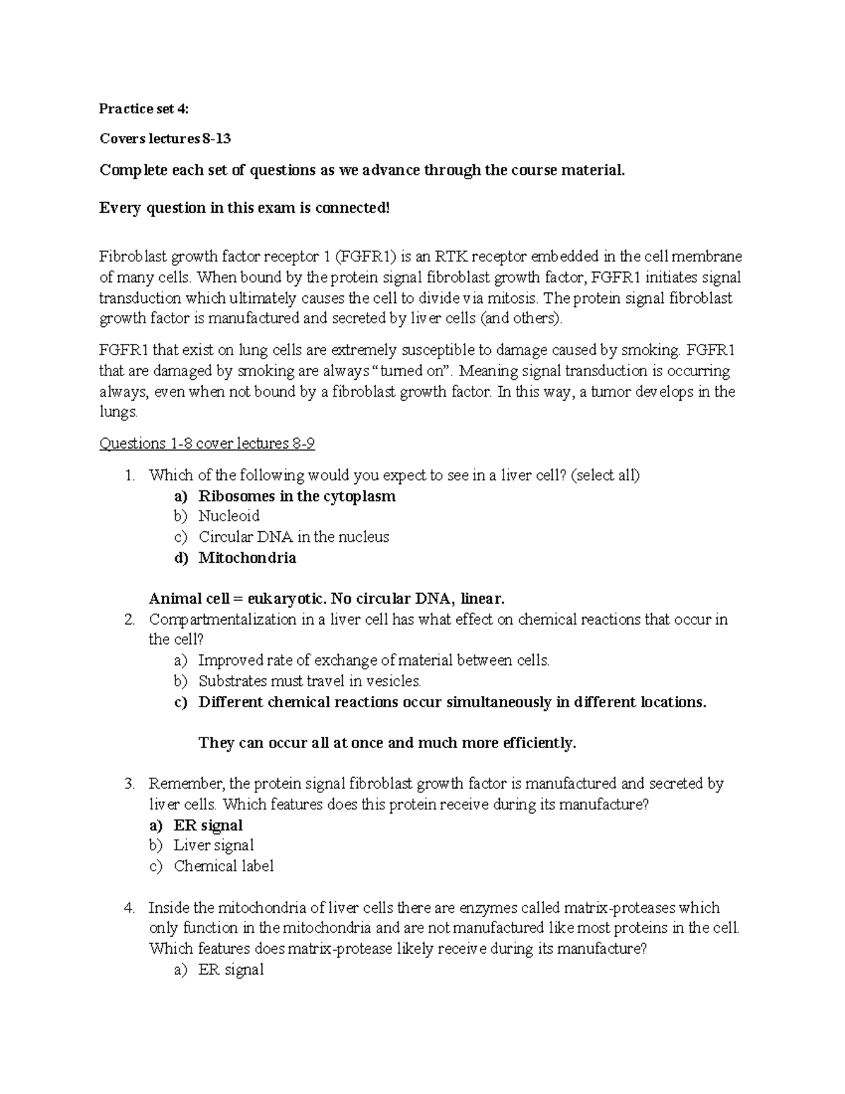 Practice set 4 lecs 8-13 - Practice set 4: Covers lectures 8- Complete each set of questions as ...