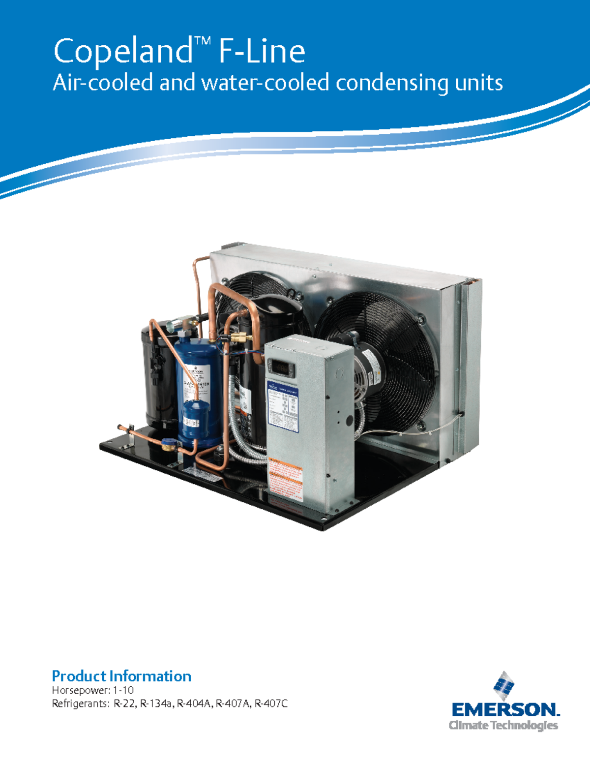 Emerson-f-line-condensing units - Copeland ™ F-Line Air-cooled and ...