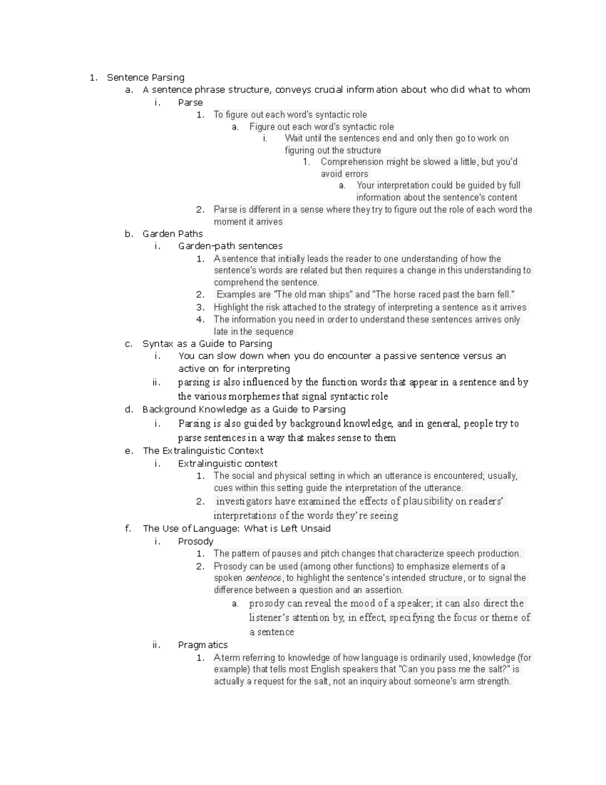 Chapter 10 Parsing - Lecture notes 10 - 1. Sentence Parsing a. A ...