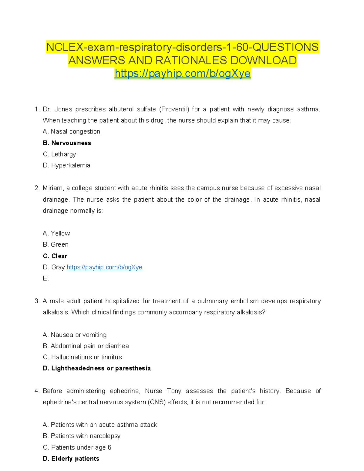 NCLEX-exam-respiratory-disorders-1-60-QUESTIONS ANSWERS AND RATIONALES ...