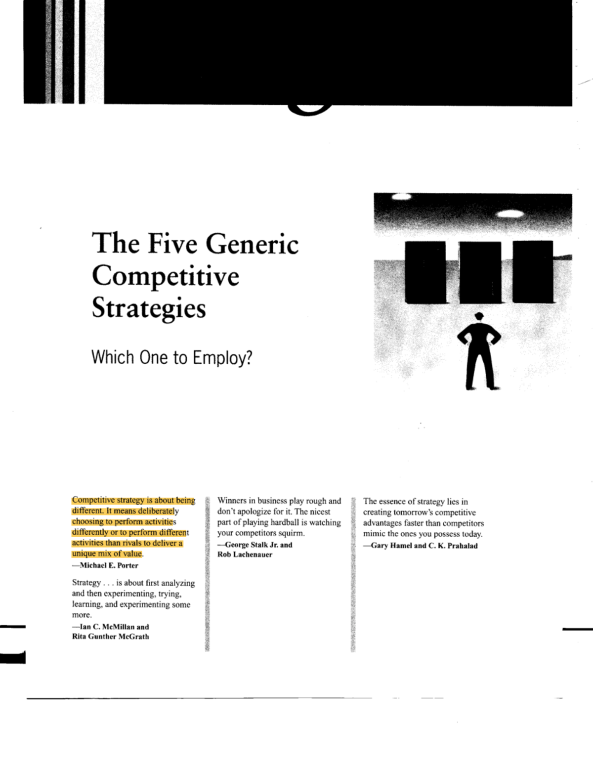 The 5 generic competitive strategies copy - The Five Generic ...