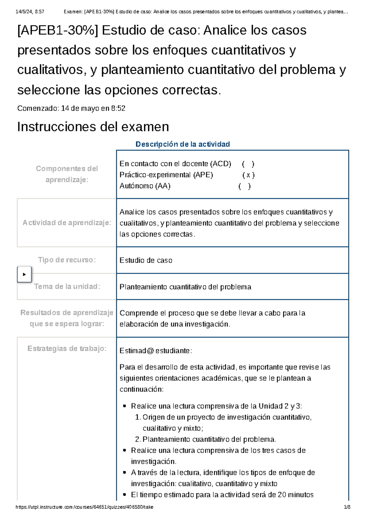 Etica Moral - [APEB1-30%] Estudio de caso: Analice los casos presentados sobre los enfoques ...