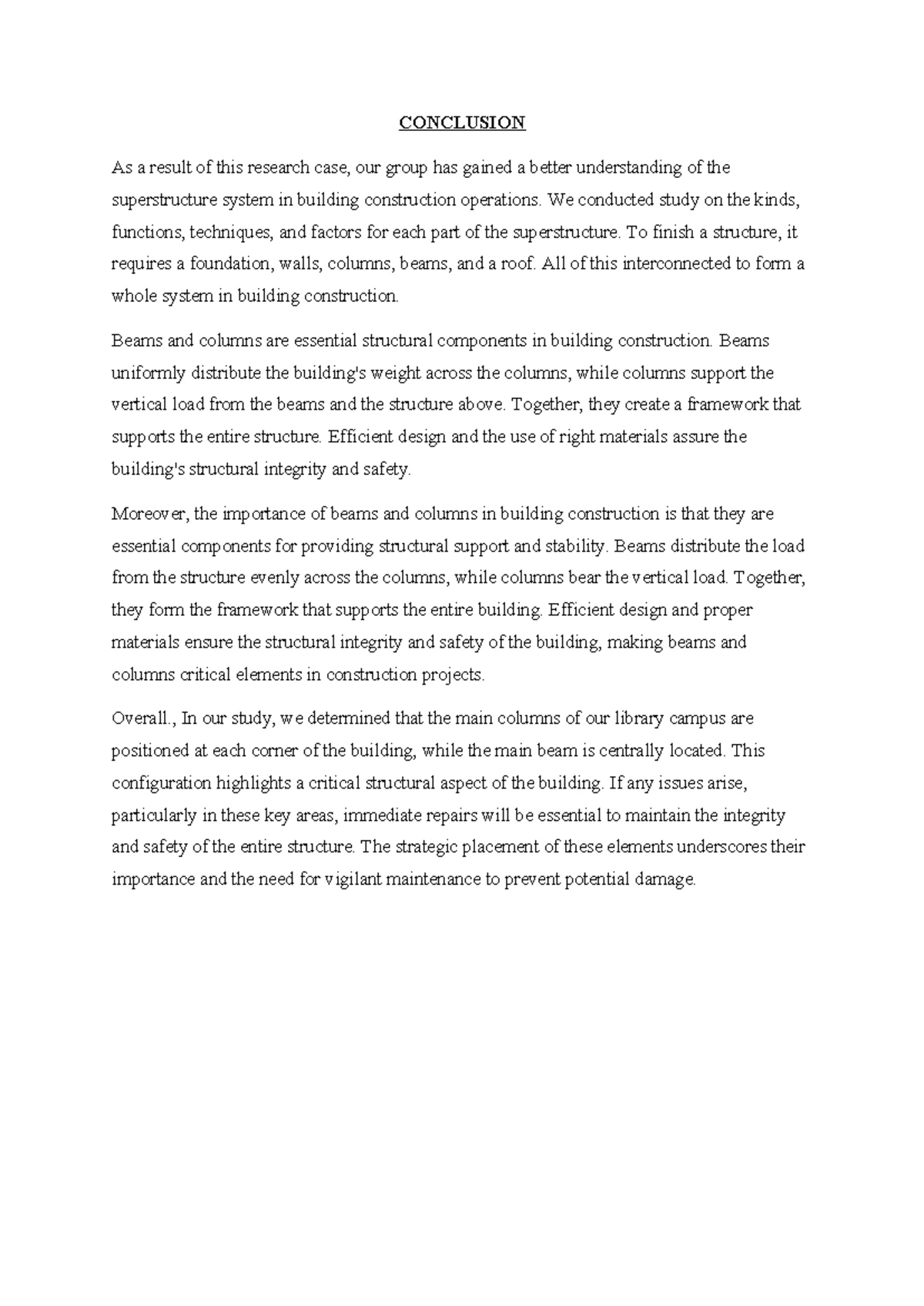 Conclusion BST150 - for Research purposes only - CONCLUSION As a result ...