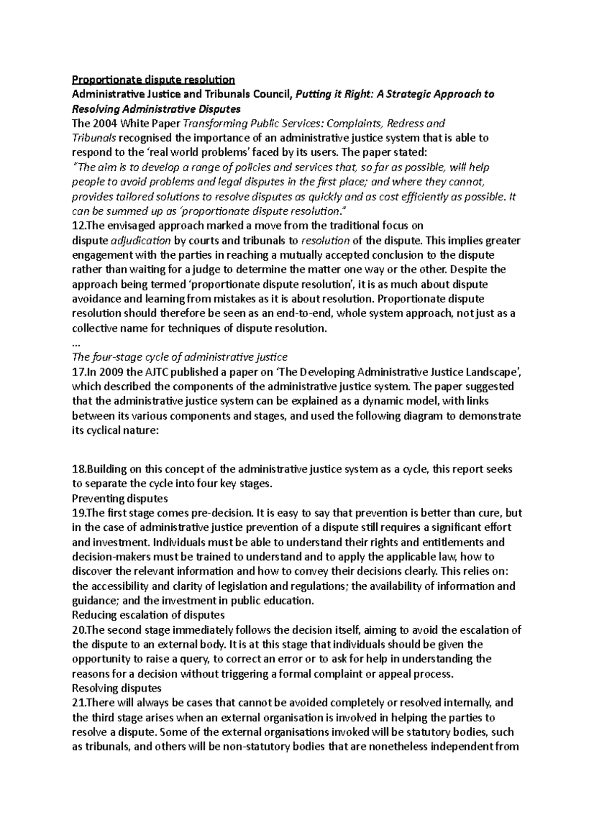 Proportionate dispute resolution - Proportionate dispute resolution ...