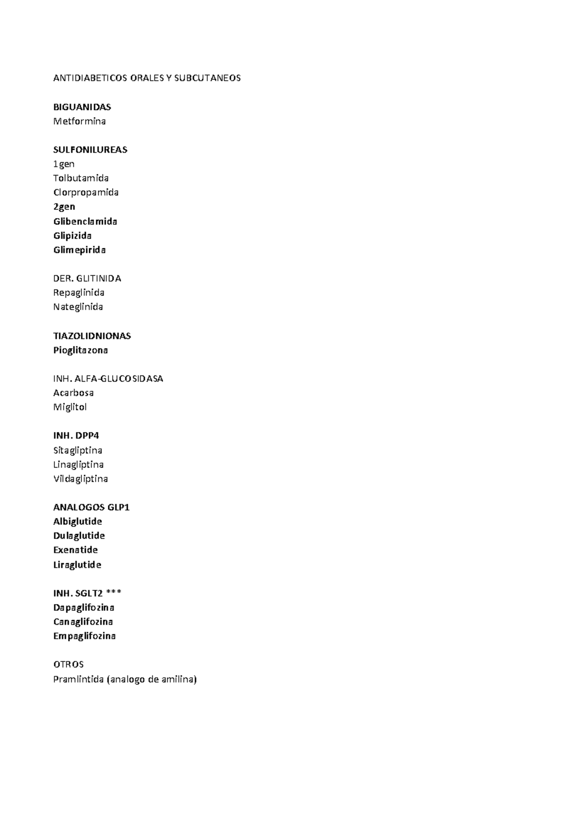 Resumo Farmaco - ANTIDIABETICOS ORALES Y SUBCUTANEOS BIGUANIDAS ...