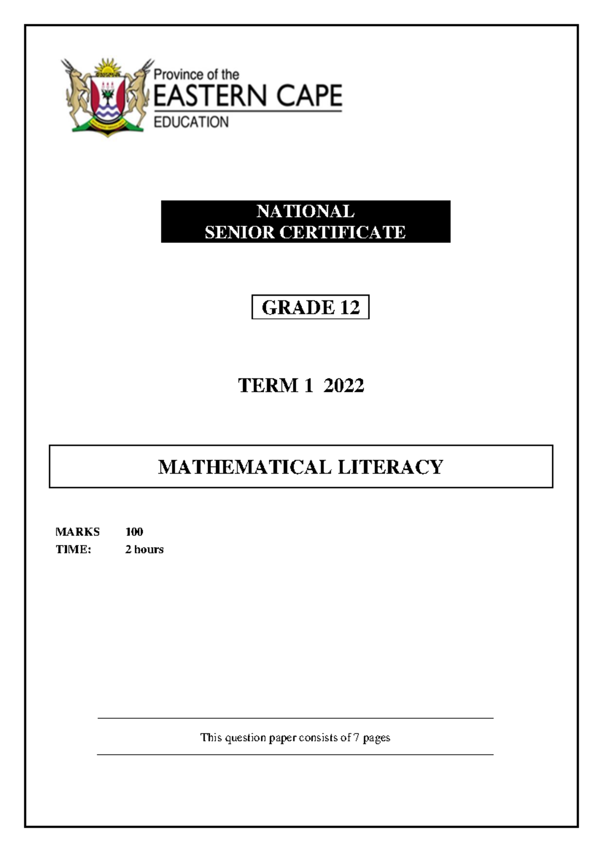 Grade 12 Controlled test 240229 090716 - NATIONAL SENIOR CERTIFICATE ...
