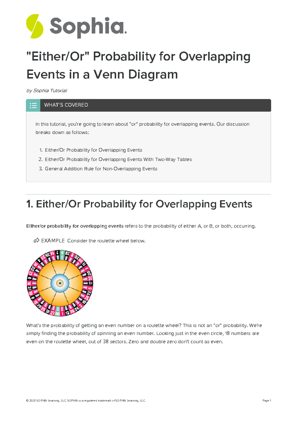 Eitheror probability for overlapping events in a venn diagram 8 - "Either/Or" Probability - Studocu