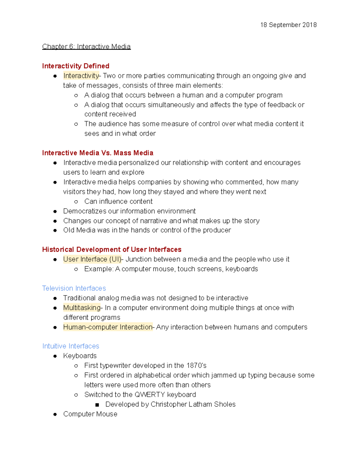 Chapter 6 (Interactive Media) - Chapter 6: Interactive Media ...