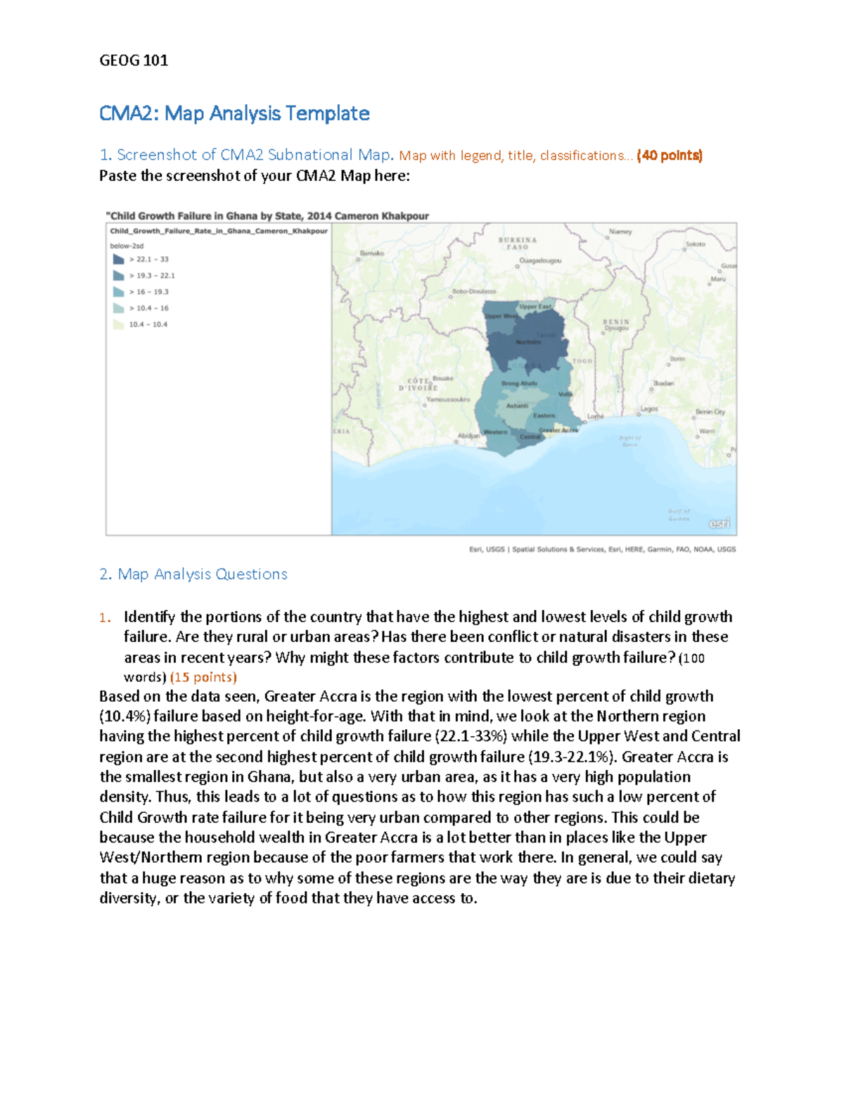 CMA2-Map Analysis Template new - GEOG 101 CMA2: Map Analysis Template 1. Screenshot of CMA2 ...