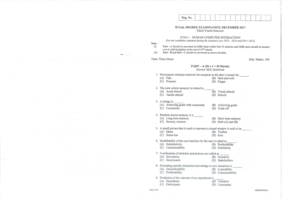 Dec 2017 - Human Computer Interaction - Studocu