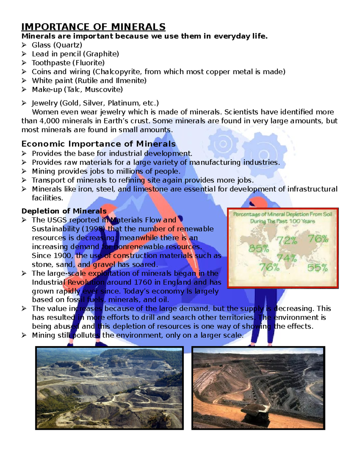 Earth Q3 Lesson 3 Importance Of Minerals - IMPORTANCE OF MINERALS ...