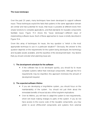 The reuse model - The reuse model The COCOMO reuse model is used to ...