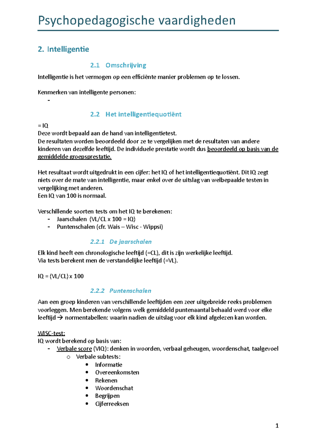 Psycho 2de zitdagogie 2de zit - Psychopedagogische vaardigheden 2 ...