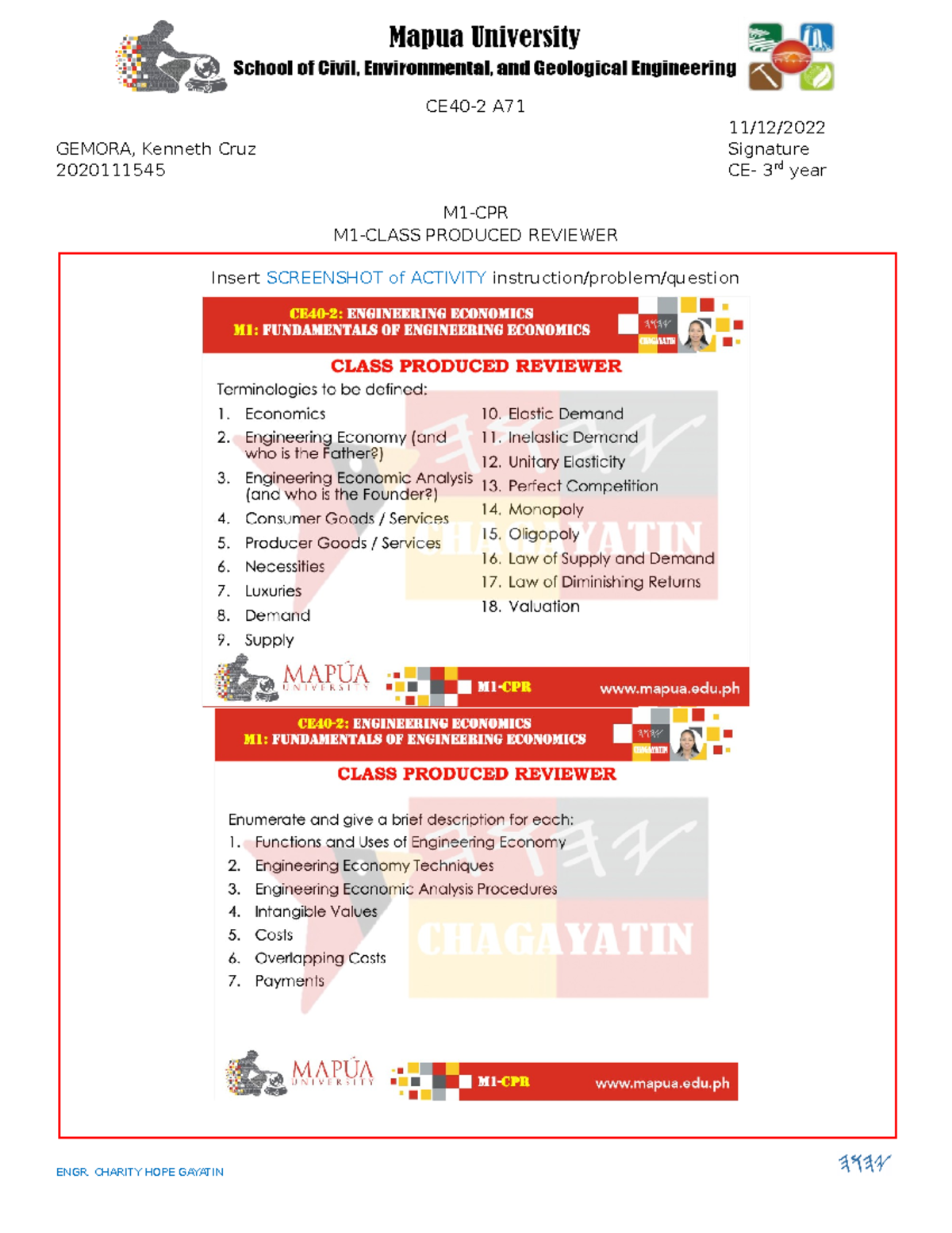 M1-CPR- Gemora - Hijghjg - CE40-2 A 11/12/ GEMORA, Kenneth Cruz ...