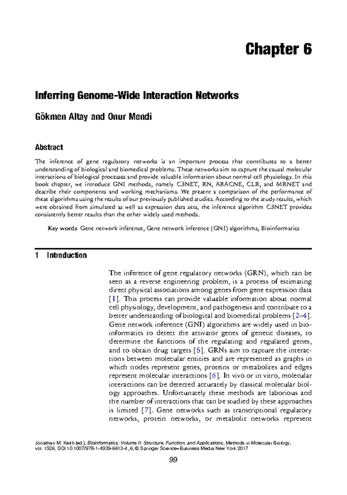 Fundamentals of Bioinformatics-36 - Chapter 6 Inferring Genome-Wide Interaction Networks Go ̈ ...
