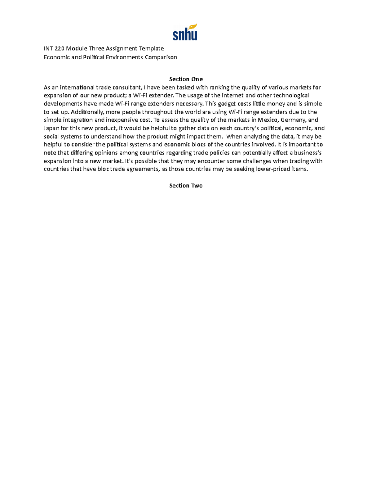 INT 220 Module Three Assignment - The usage of the internet and other ...