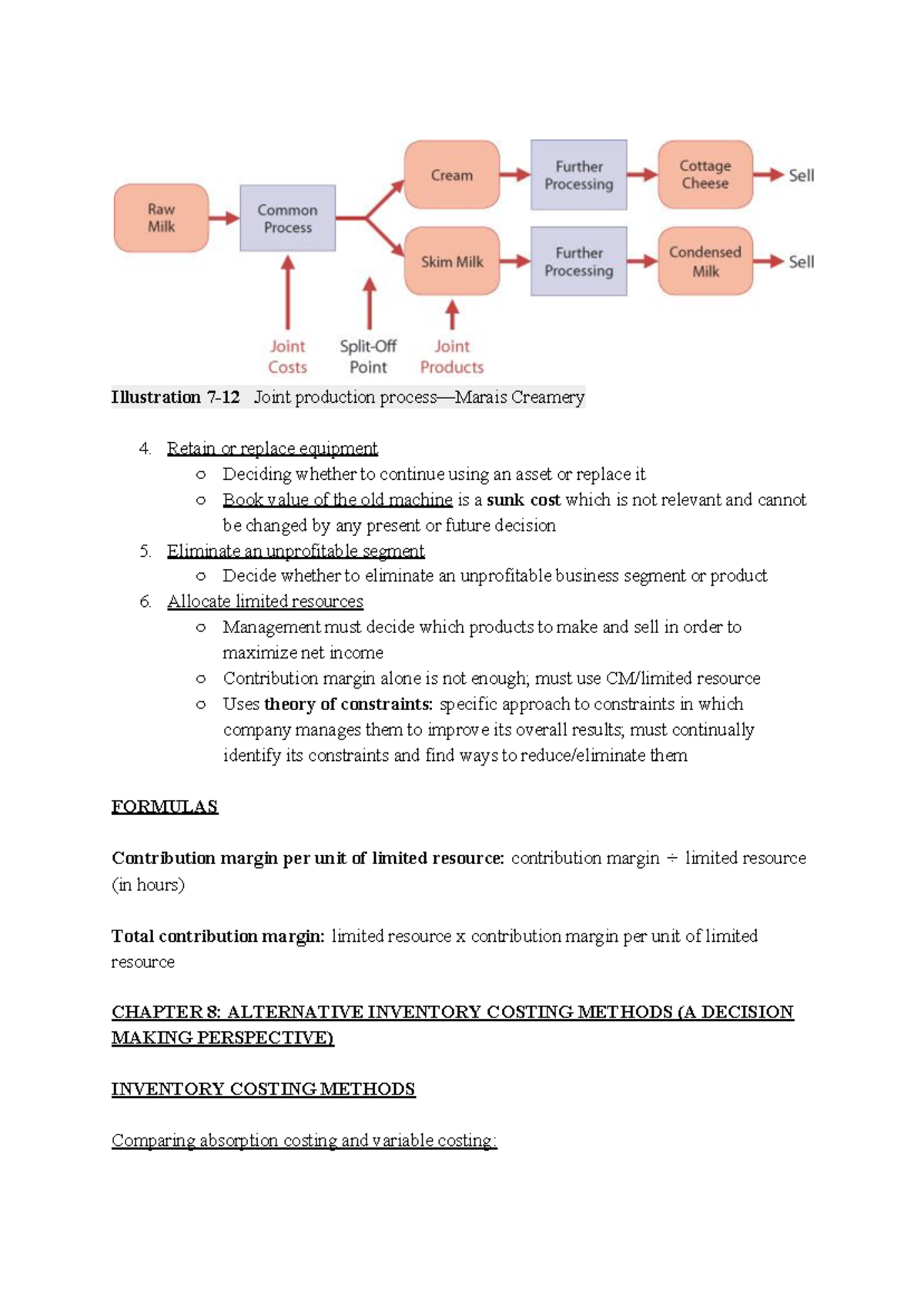 COMM 305 chapter 8 - Illustration 7-12 Joint production process—Marais ...
