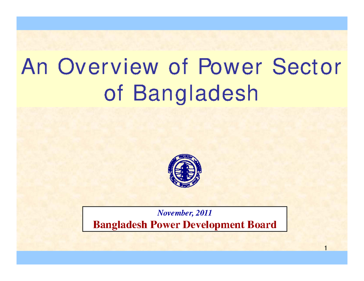 Power sector info - anamul mia was mu teacher - November, 2011 ...